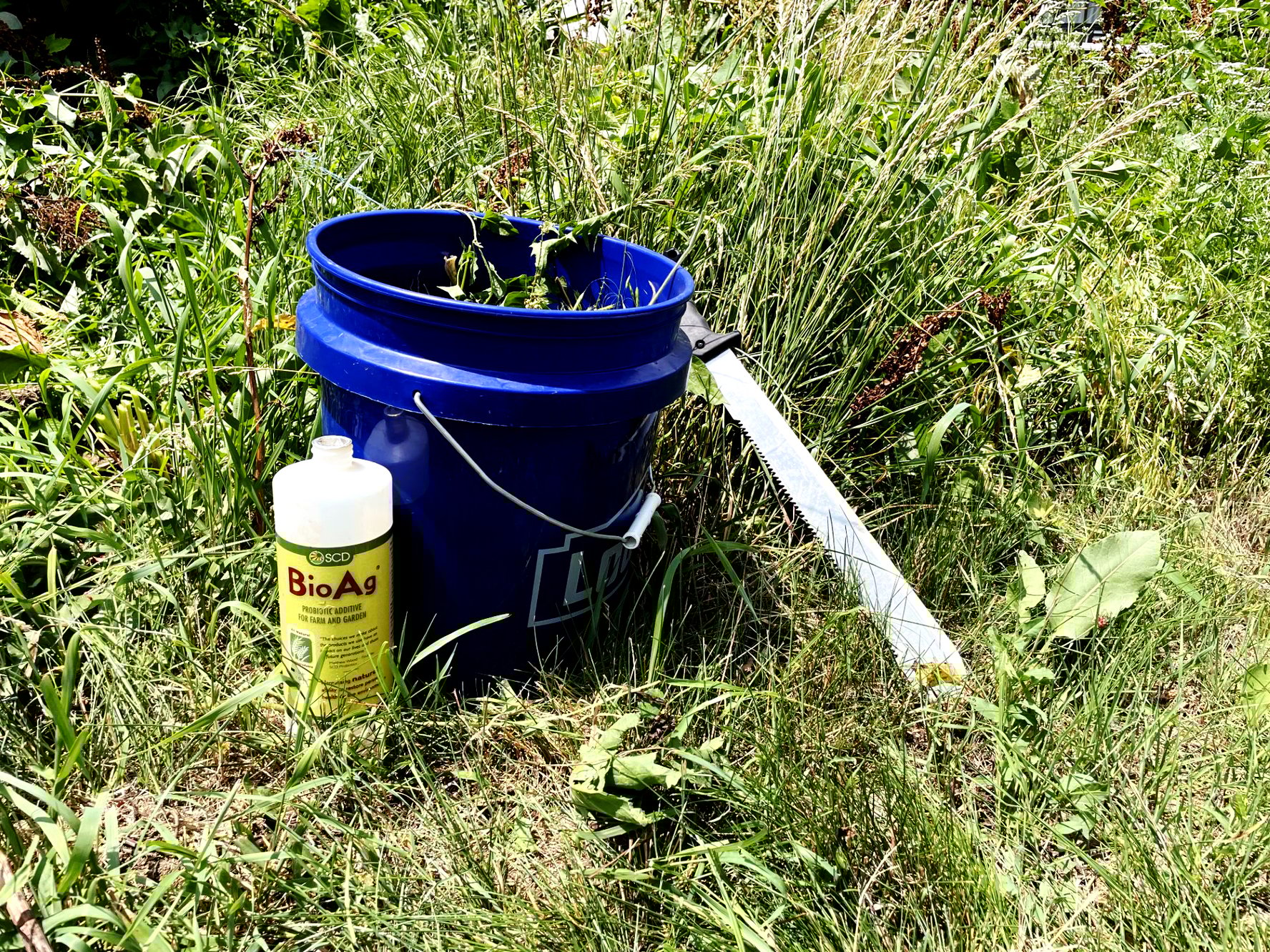 Making Fermented Fertilizer Tea with Probiotics and Plant Material